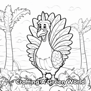 Thankful Turkey Coloring Pages - Free & Printable!