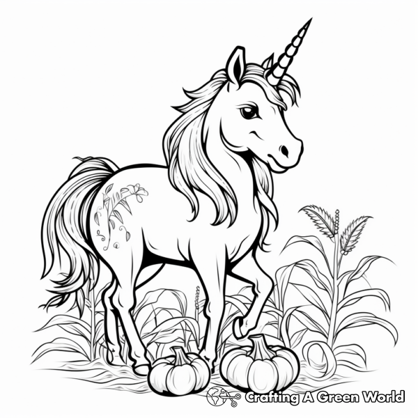 Unicorn Pumpkin Coloring Pages - Free & Printable!