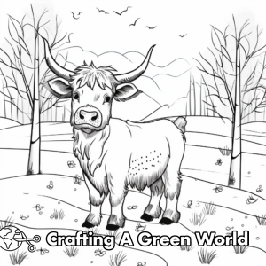 Highland Cow Coloring Pages - Free & Printable!