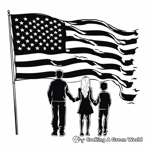American Flag Coloring Pages - Free & Printable!
