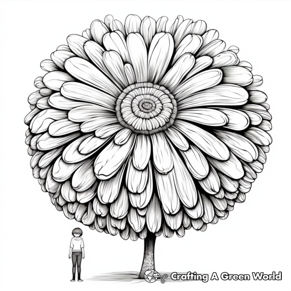 Big Flower Coloring Pages - Free & Printable!