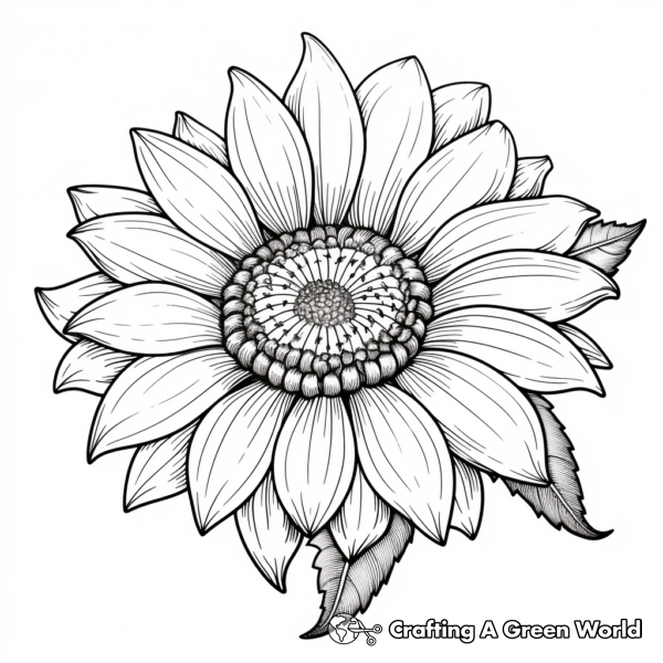 Big Flower Coloring Pages - Free & Printable!