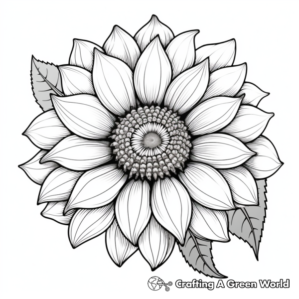 Big Flower Coloring Pages - Free & Printable!