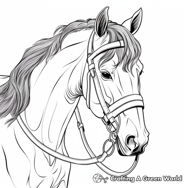 Horse Head Coloring Pages - Free & Printable!