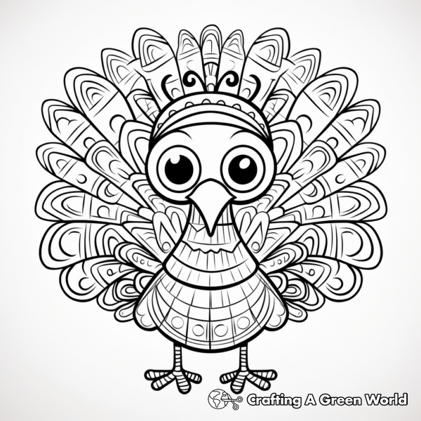 Thankful Turkey Coloring Pages - Free & Printable!