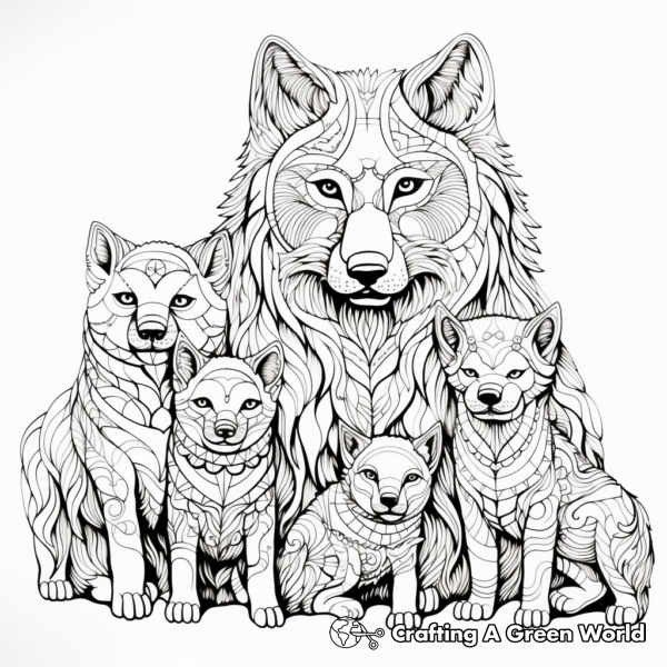 Wolf Family Coloring Pages - Free & Printable!