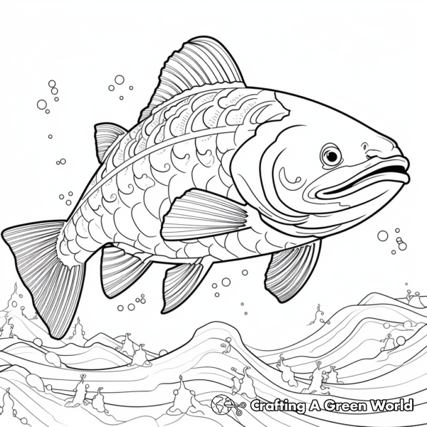 Salmon Coloring Pages - Free & Printable!