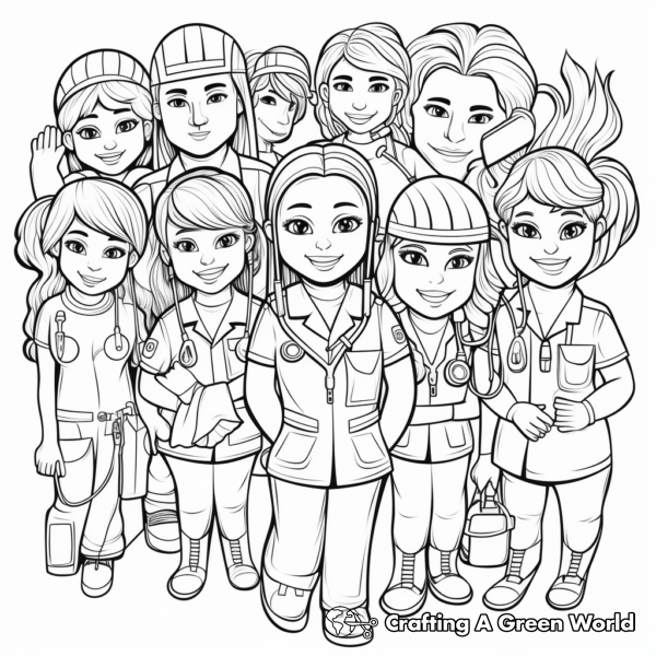 Adult Coloring Page Thank You Nurses Coloring Pages