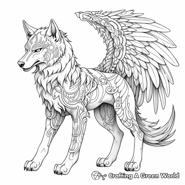 Wolves With Wings Coloring Pages - Free & Printable!