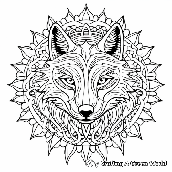Wolf Mandala Coloring Pages - Free & Printable!