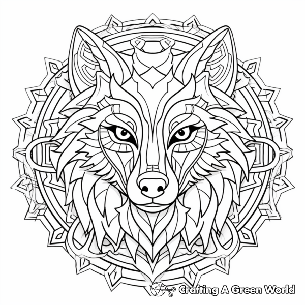 Wolf Mandala Coloring Pages - Free & Printable!