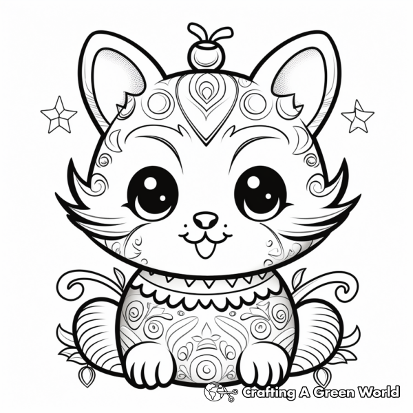 Christmas Cat Coloring Pages - Free & Printable!