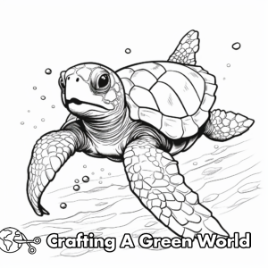 Realistic Sea Turtle Coloring Pages - Free & Printable!