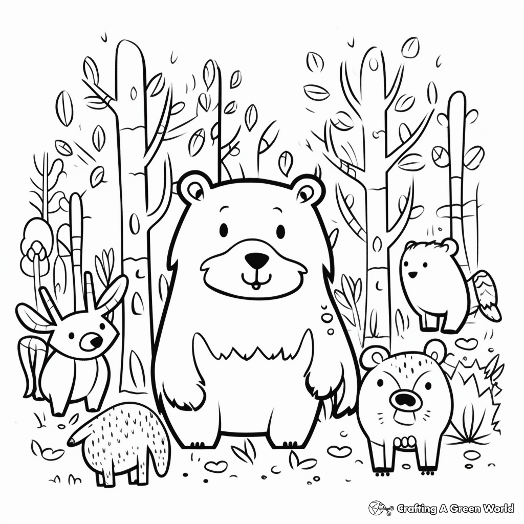 Forest Animal Coloring Pages Forest Animal Coloring Pages