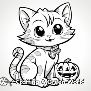 Halloween Cat Coloring Pages - Free & Printable!