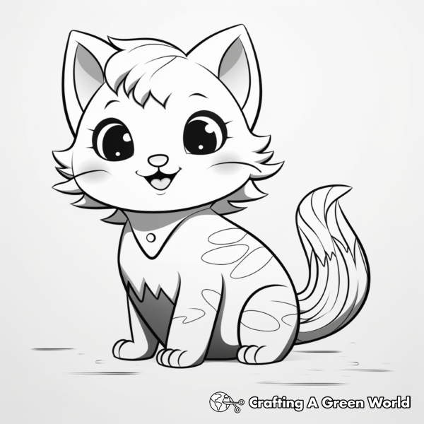 Mermaid Cat Coloring Pages - Free & Printable!