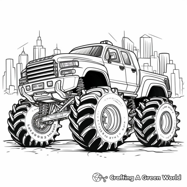 Police Monster Truck Coloring Pages - Free & Printable!