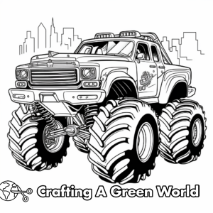 Police Monster Truck Coloring Pages - Free & Printable!