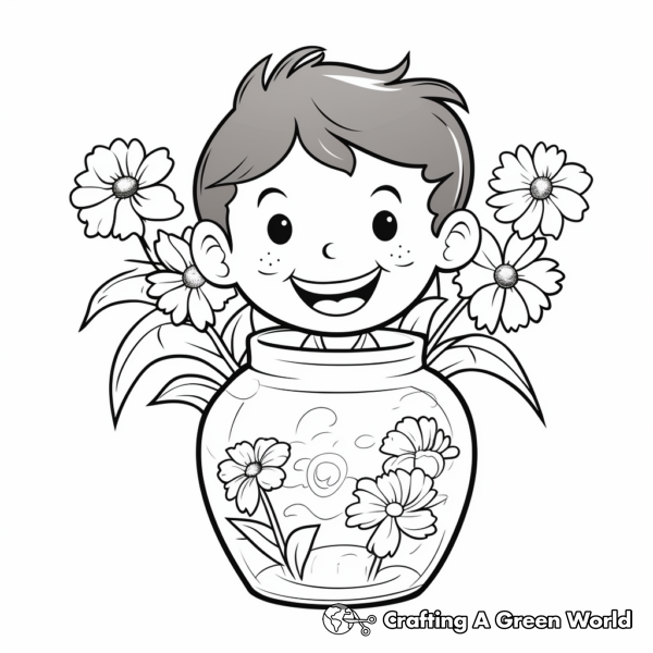 Vase Of Flowers Coloring Pages - Free & Printable!