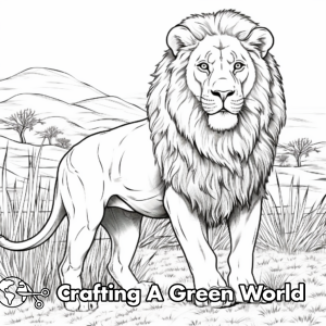 Realistic Lion Coloring Pages - Free & Printable!