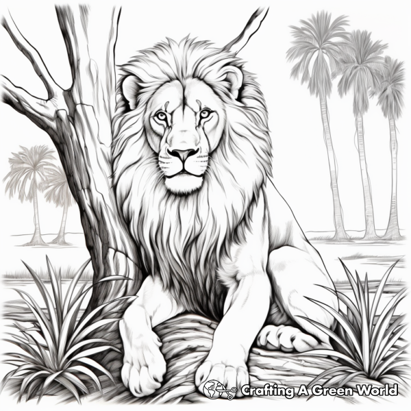 Realistic Lion Coloring Pages - Free & Printable!