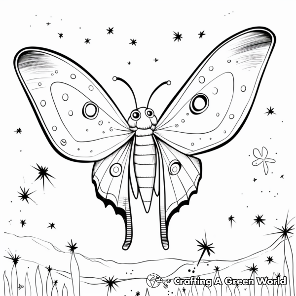 Luna Moth Coloring Pages - Free & Printable!