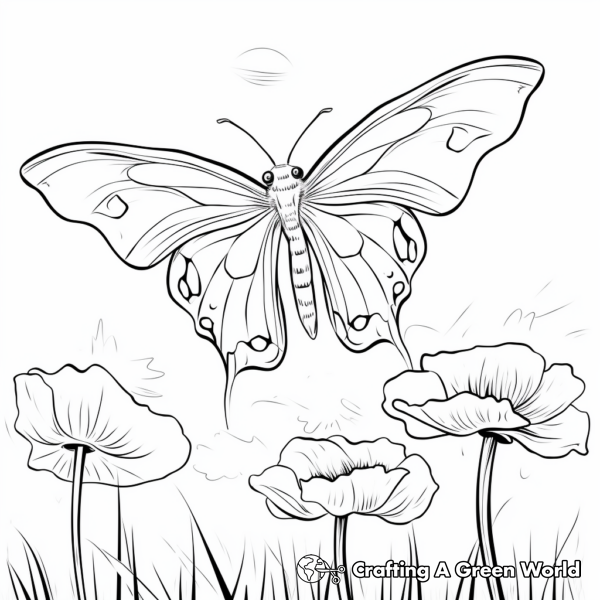 Luna Moth Coloring Pages - Free & Printable!