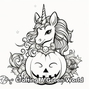 Unicorn Pumpkin Coloring Pages - Free & Printable!