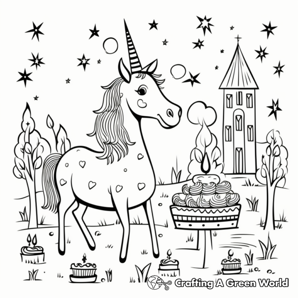 Unicorn Birthday Coloring Pages - Free & Printable!