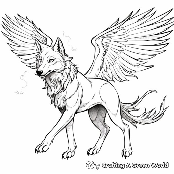 Wolves With Wings Coloring Pages - Free & Printable!
