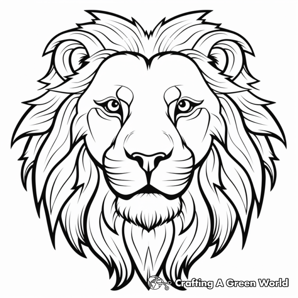 Lion Face Coloring Pages - Free & Printable!