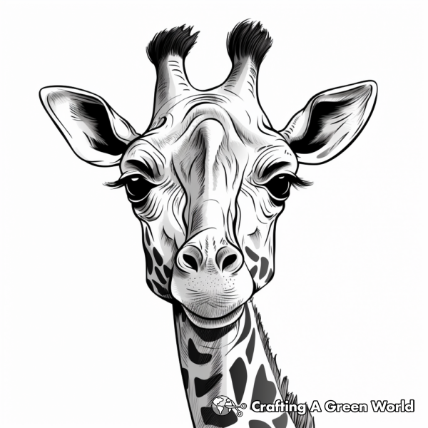 Giraffe Head Coloring Pages - Free & Printable!