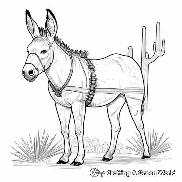Donkey Coloring Pages - Free & Printable!