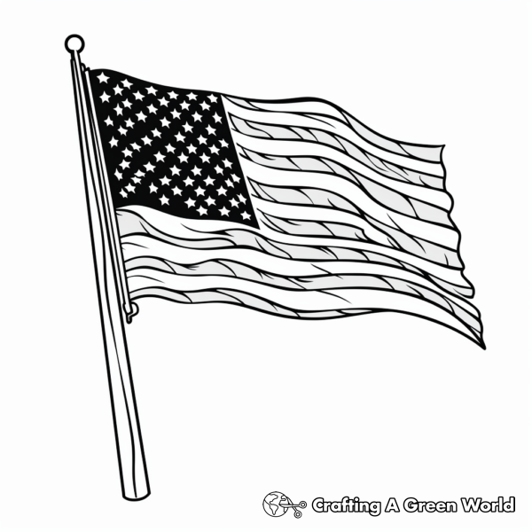 American Flag Coloring Pages - Free & Printable!