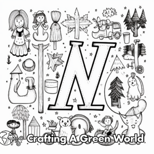 Alphabet For Kindergarten Coloring Pages - Free & Printable!