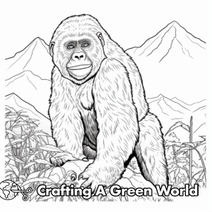 Gorilla Coloring Pages - Free & Printable!