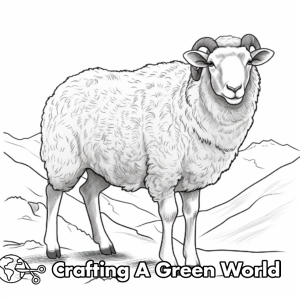 Realistic Sheep Coloring Pages - Free & Printable!