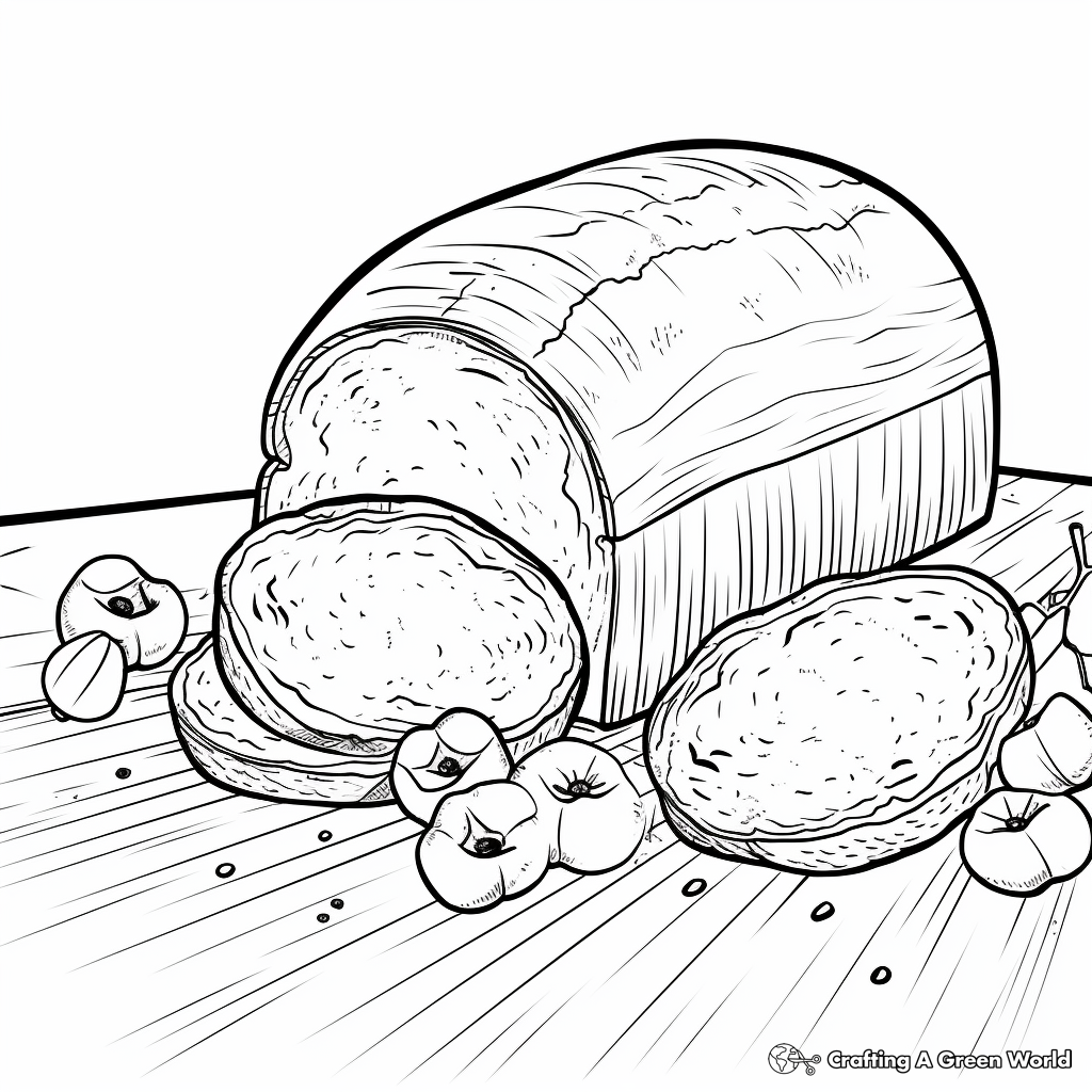 Bread Coloring Loaf Kids Communion Food Color Printable Pages Children
