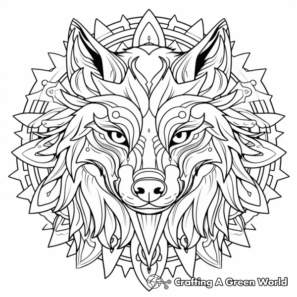 Wolf Mandala Coloring Pages - Free & Printable!
