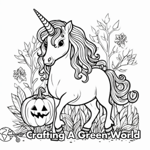 Unicorn Pumpkin Coloring Pages - Free & Printable!