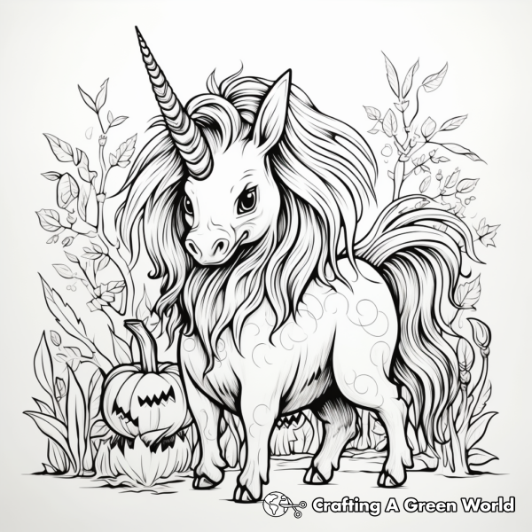 Unicorn Pumpkin Coloring Pages - Free & Printable!