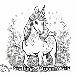 Unicorn Pumpkin Coloring Pages - Free & Printable!