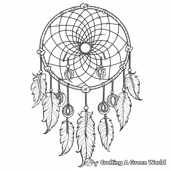 Dream Catcher For Adults Coloring Pages - Free & Printable!