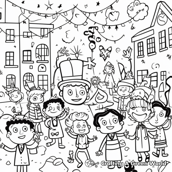 New Years Coloring Pages - Free & Printable!