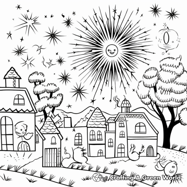 New Year Coloring Pages - Free & Printable!