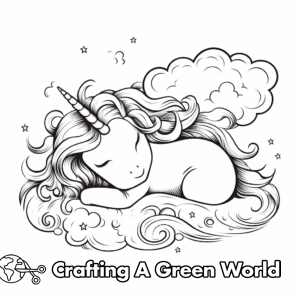 Sleeping Unicorn Coloring Pages - Free & Printable!