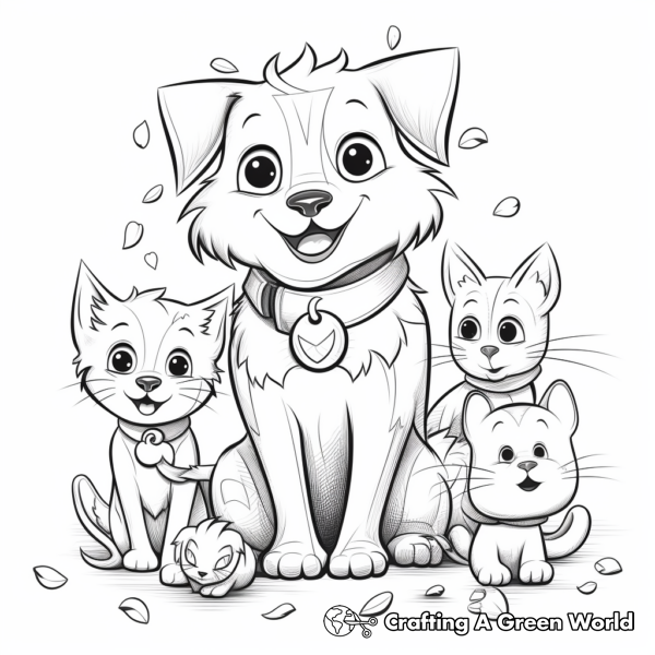 Dog And Cat Coloring Pages - Free & Printable!