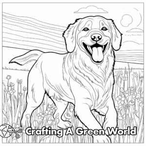 Golden Retriever Coloring Pages - Free & Printable!