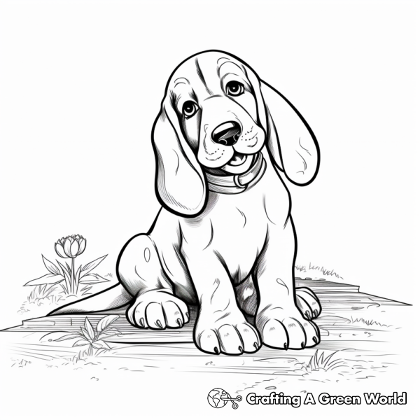 Basset Hound Coloring Pages - Free & Printable!