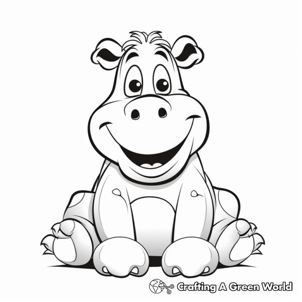 Hippo Coloring Pages - Free & Printable!